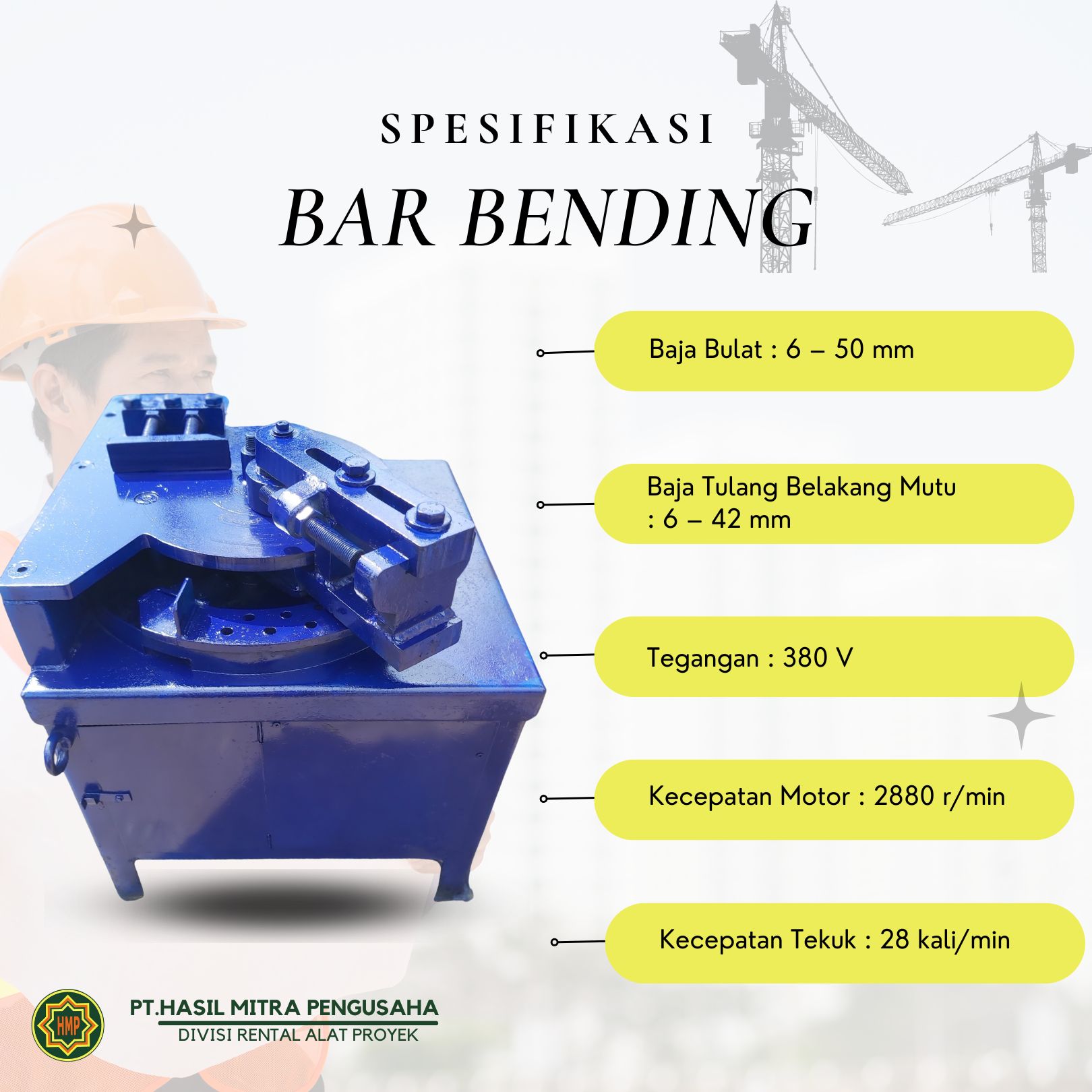 Sewa Bar Bender Dan Bar Cutting Sijunjung - liftmaterialkonstruksi.com