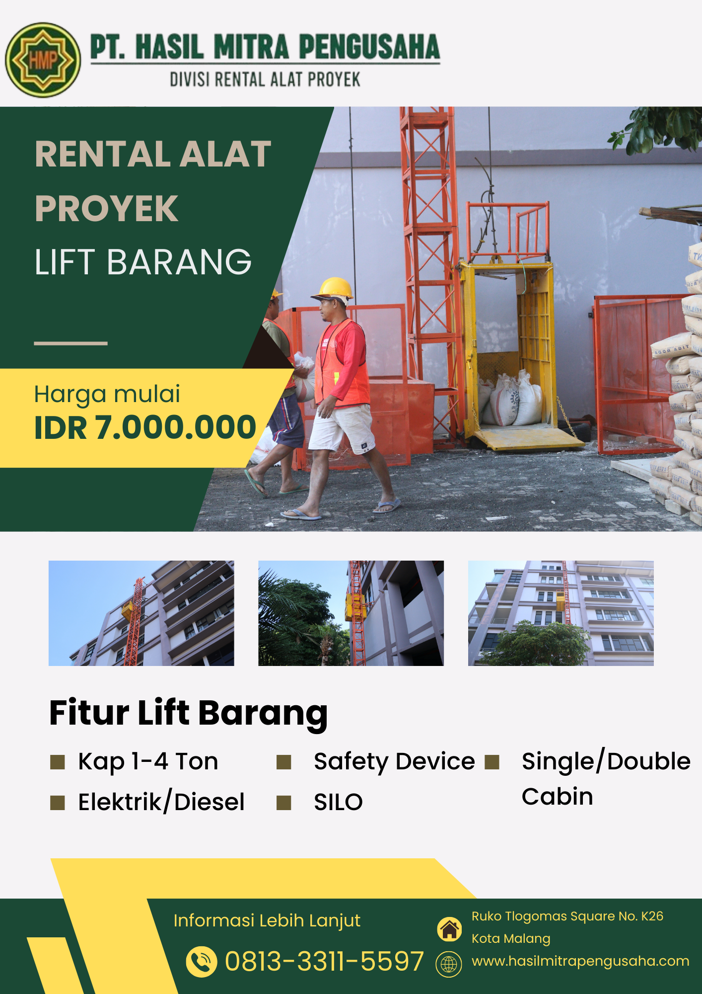 Sewa Lift Barang Bandung
